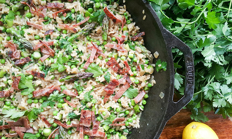 Best Asparagus Risotto with Peas & Bacon Recipe - Azure Standard