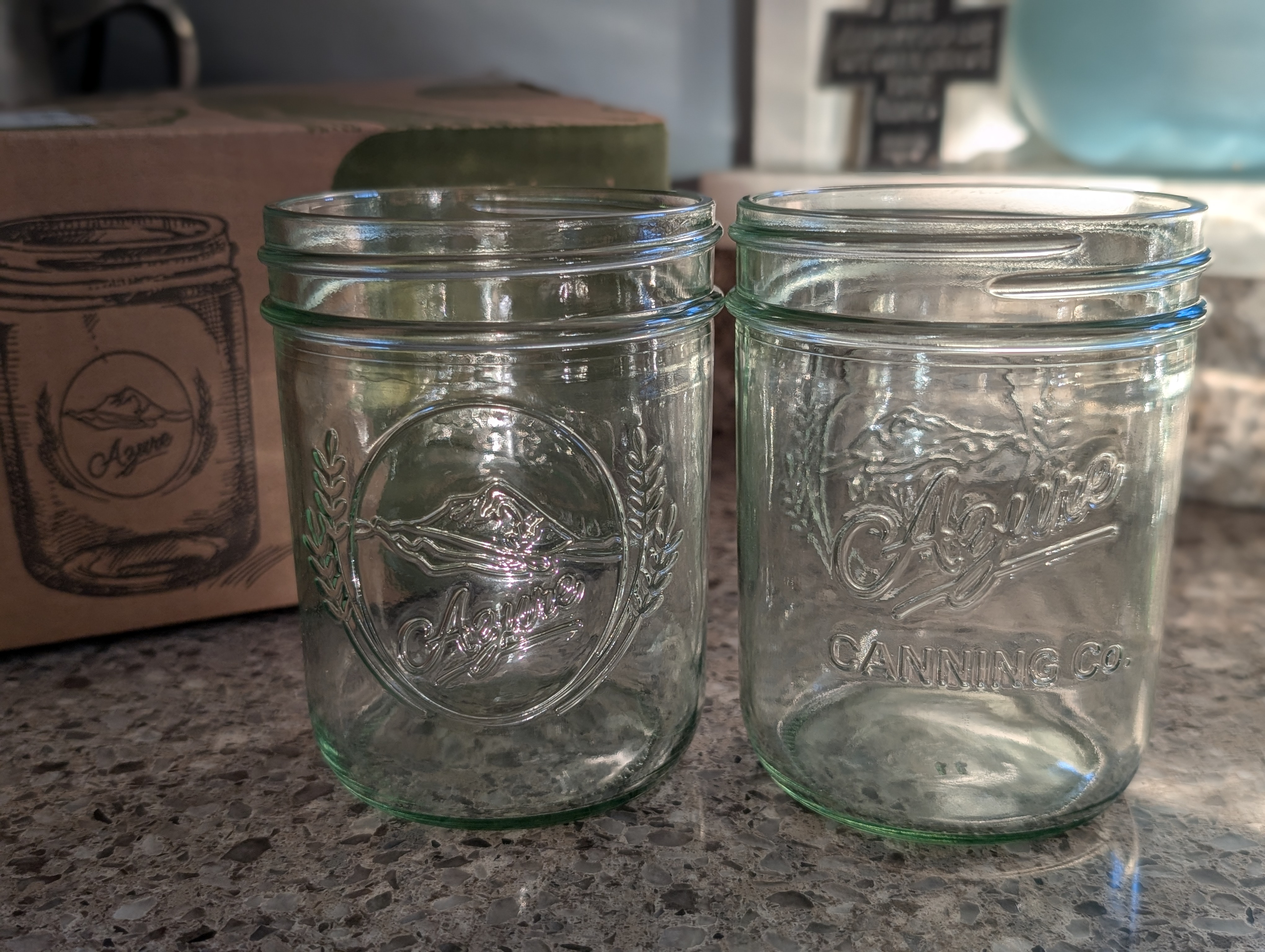 Simplify Your Kitchen with Azure Jars + Pour Lids for Kitchen Liquids ...