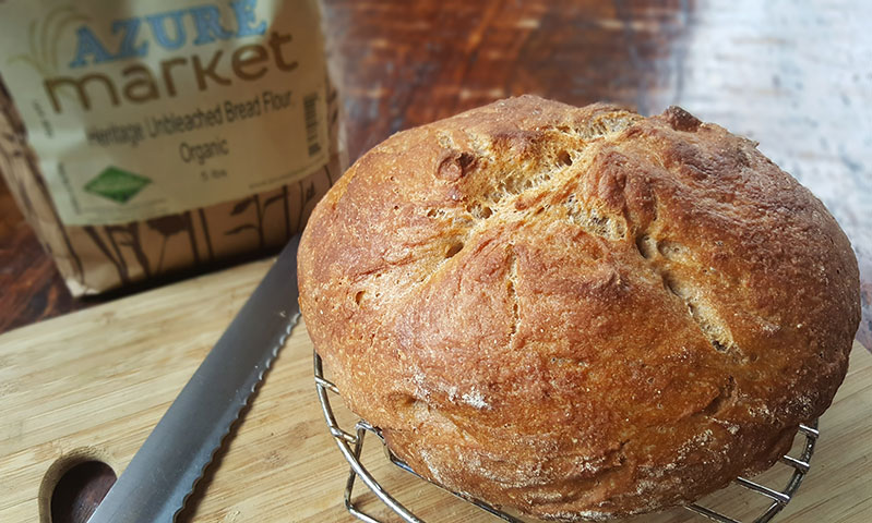 Easiest No-Knead Rustic Artisan Bread Loaf Recipe - Azure Standard