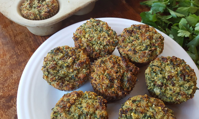 Best & Easy Savory Cheddar Cornbread Muffins with Kale - Azure Standard