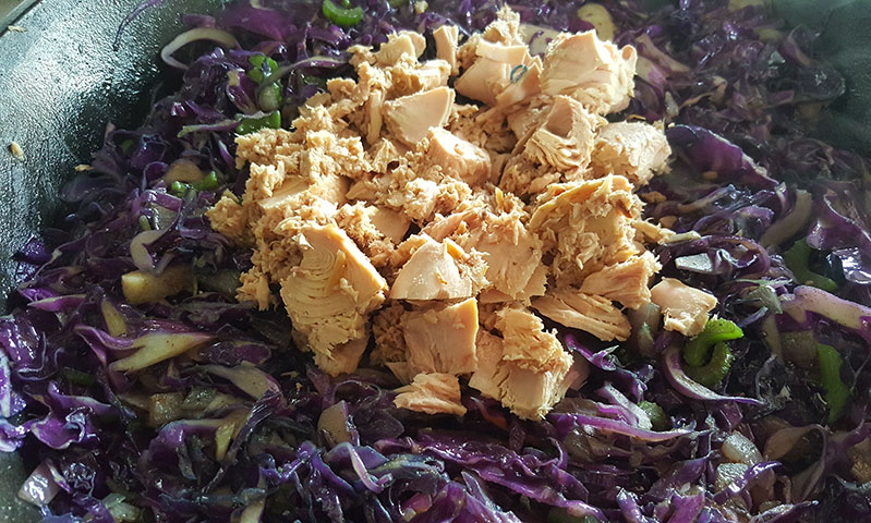 Easy Red Cabbage Salad with Warm Tuna Recipe - Azure Standard